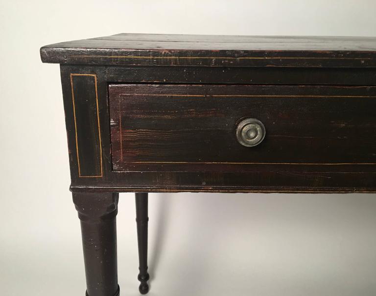 Federal Period Grain Painted One Drawer Table at 1stDibs
