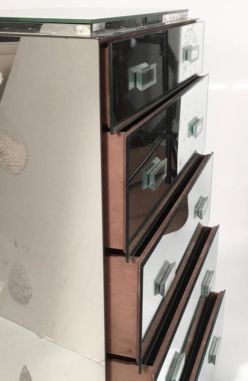 Art Deco Mirrored Glass Dresser at 1stDibs