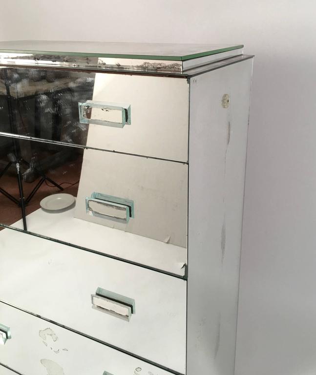 Art Deco Mirrored Glass Dresser at 1stDibs