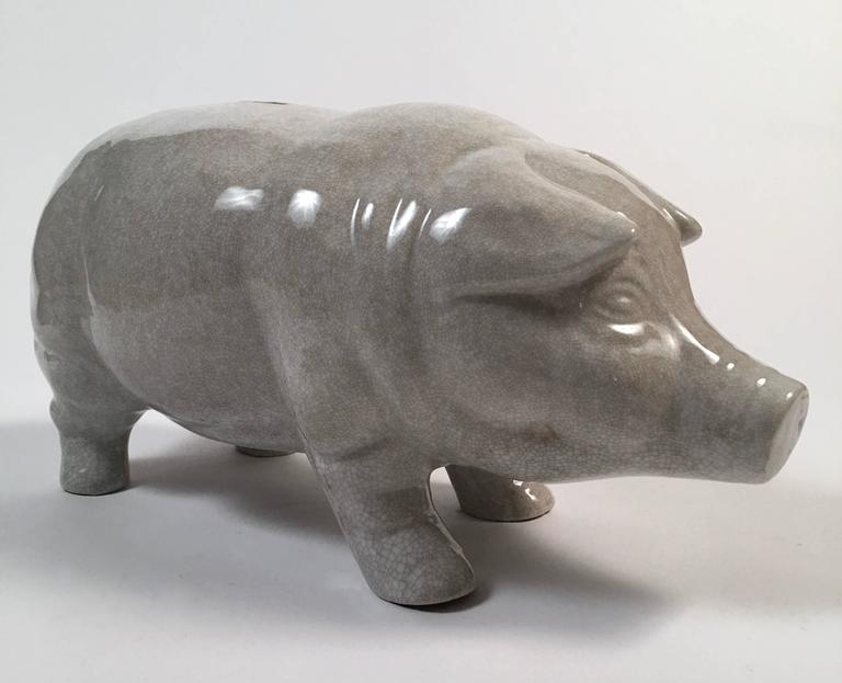 Large Ceramic Piggy Bank at 1stDibs