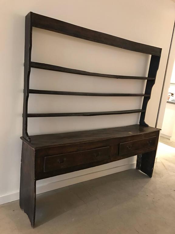 Early 18th Century Primitive Oak Welsh Dresser For Sale at 1stdibs