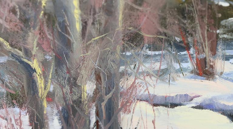 "Winter Water Break" Oil Painting by Bob Rohm at 1stDibs