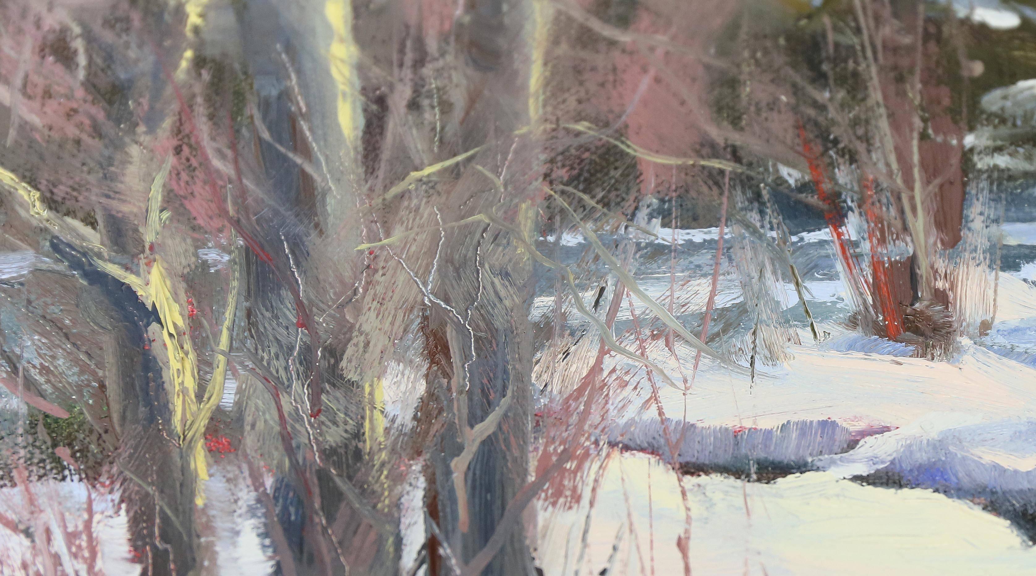 "Winter Water Break" Oil Painting by Bob Rohm at 1stDibs