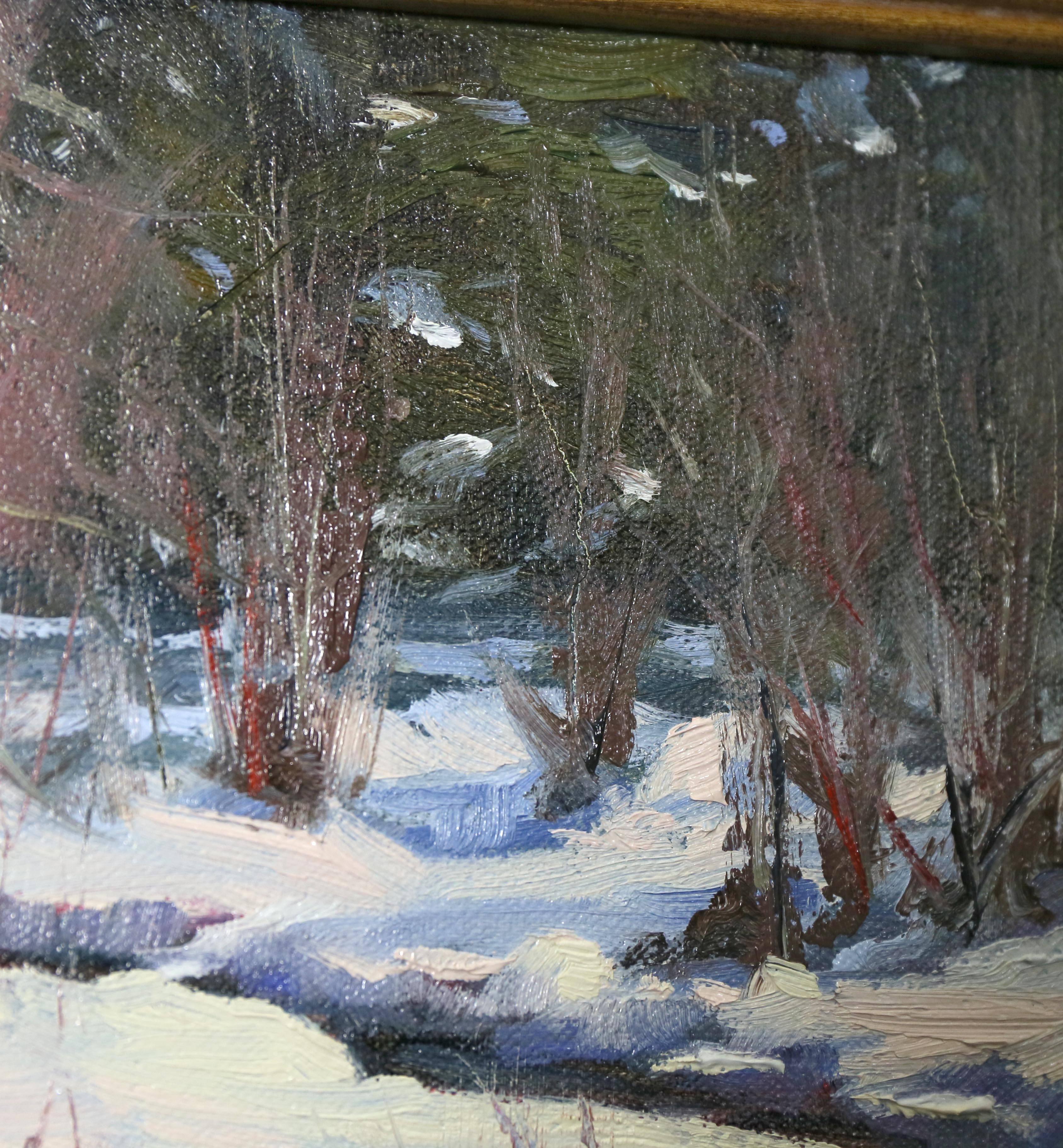 "Winter Water Break" Oil Painting by Bob Rohm at 1stDibs