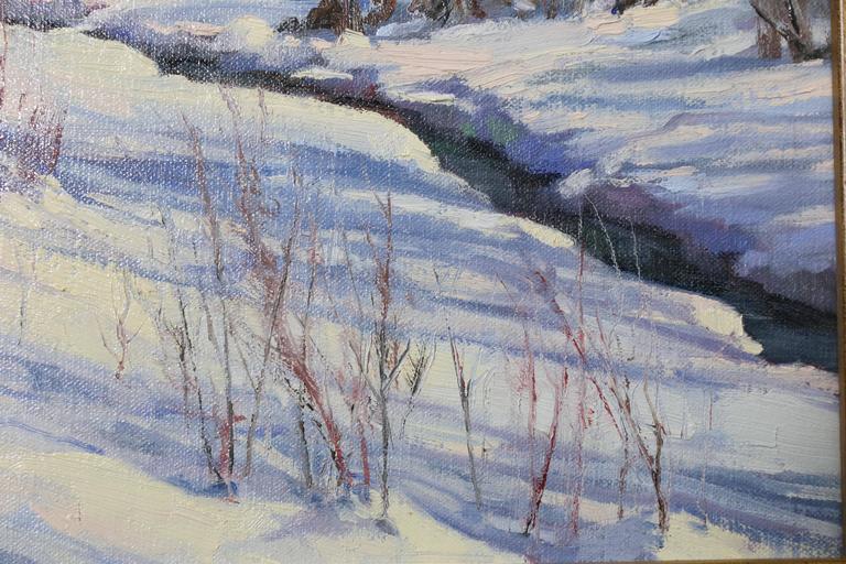 "Winter Water Break" Oil Painting by Bob Rohm at 1stDibs