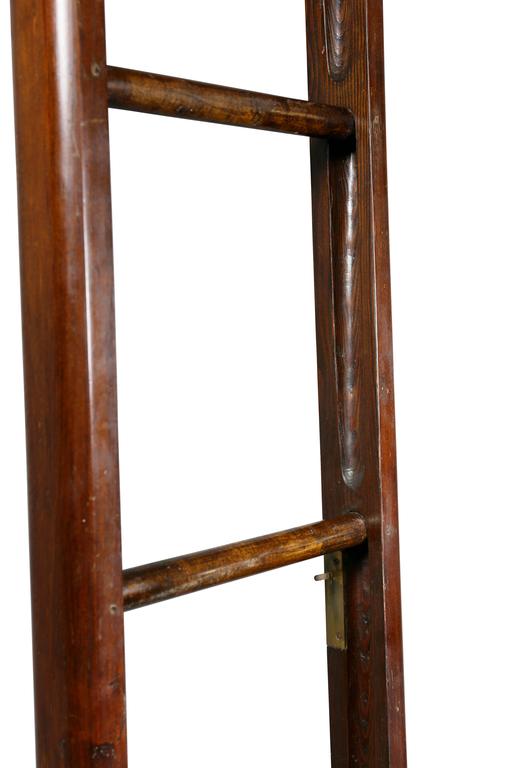 Edwardian Stained Pine Folding Library Stick Ladder at 1stDibs ...