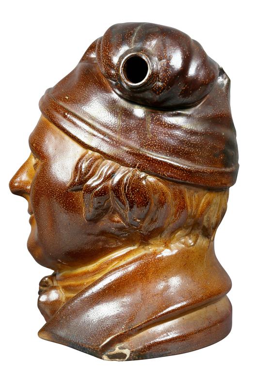 George III Rockingham Stoneware Bust of a Brewer or Decanter at 1stDibs ...