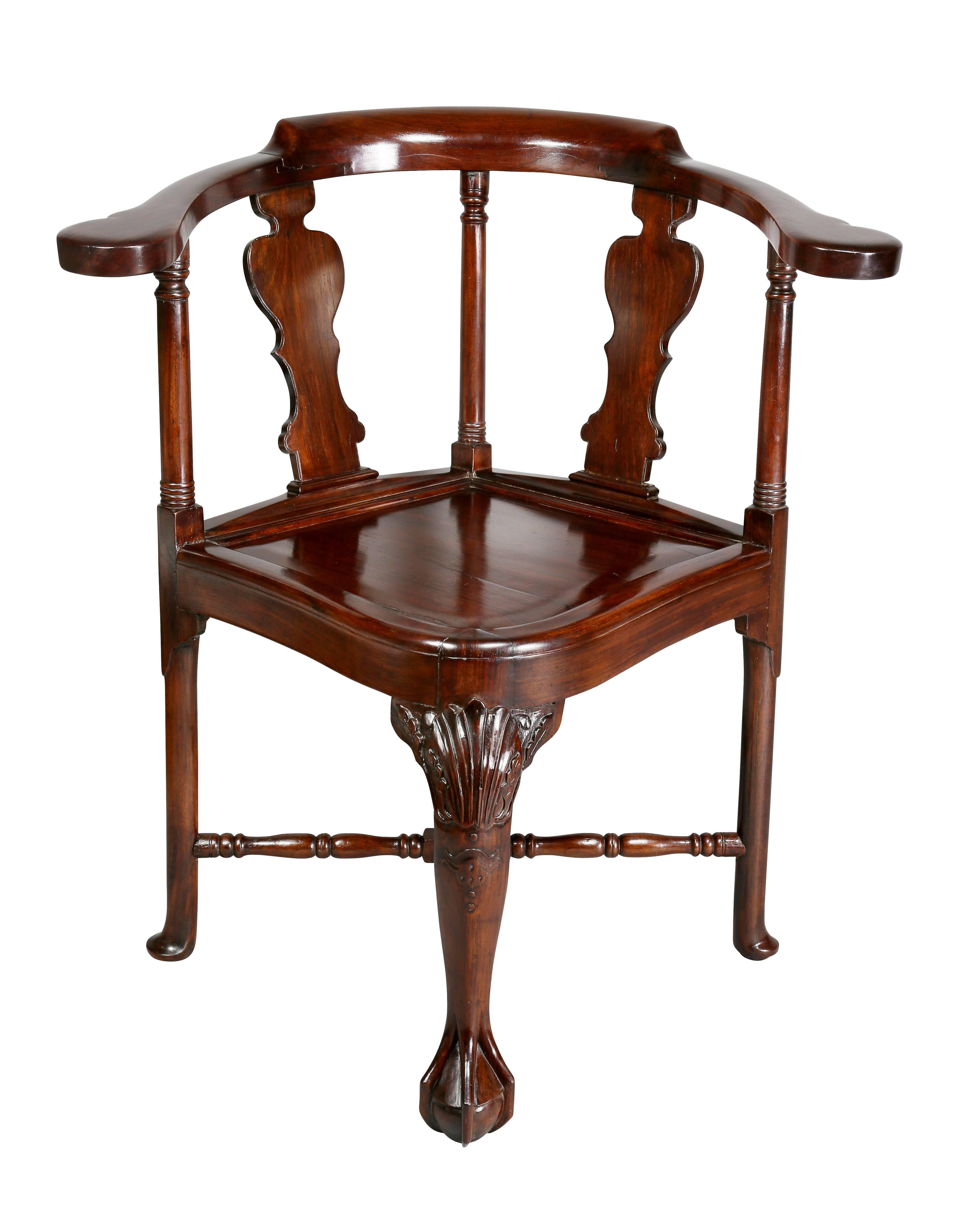 Chinese Export Hardwood Corner Chair at 1stDibs | chinese corner chair