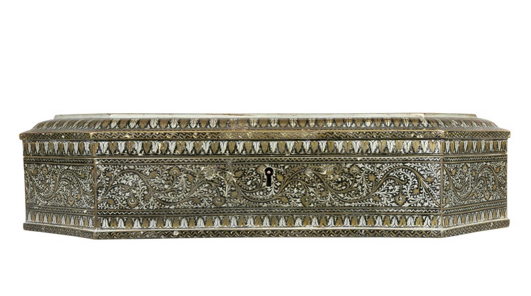 Indian Steel Koftgari Box at 1stDibs