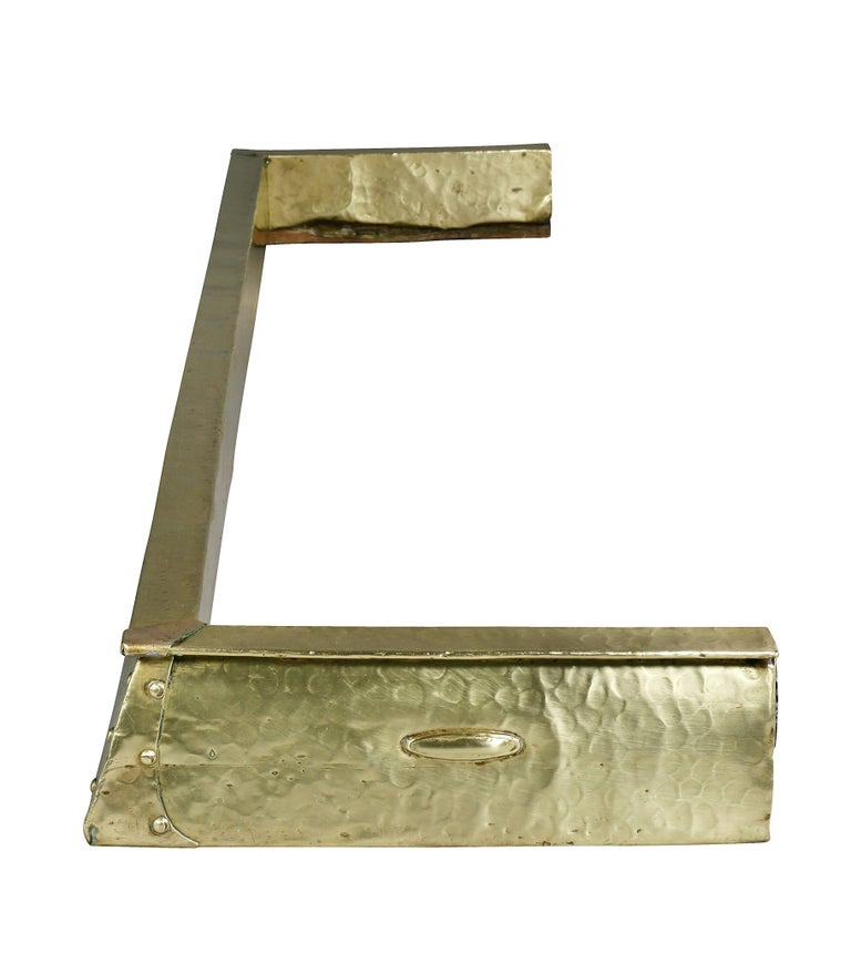 Art Nouveau Brass Fire Fender at 1stDibs