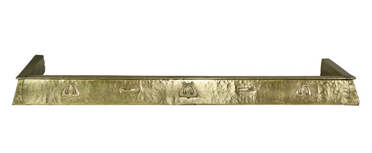 Art Nouveau Brass Fire Fender at 1stDibs