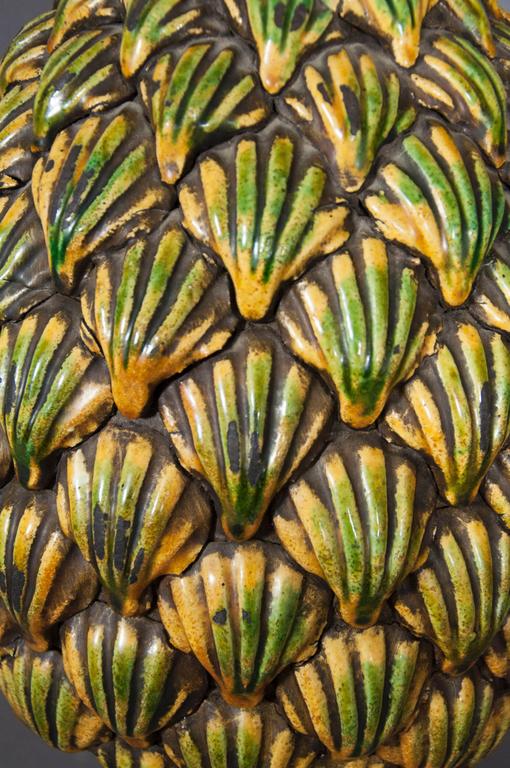 Italian Pottery Pinecone Finial at 1stDibs