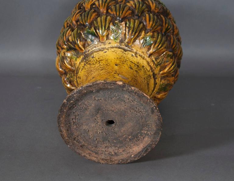 Italian Pottery Pinecone Finial at 1stDibs