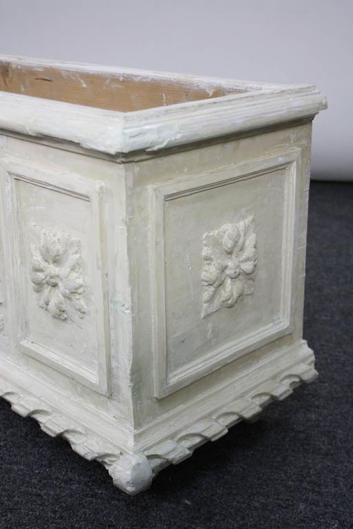 Large Painted and Carved Wood Neoclassical Planter For Sale at 1stDibs ...