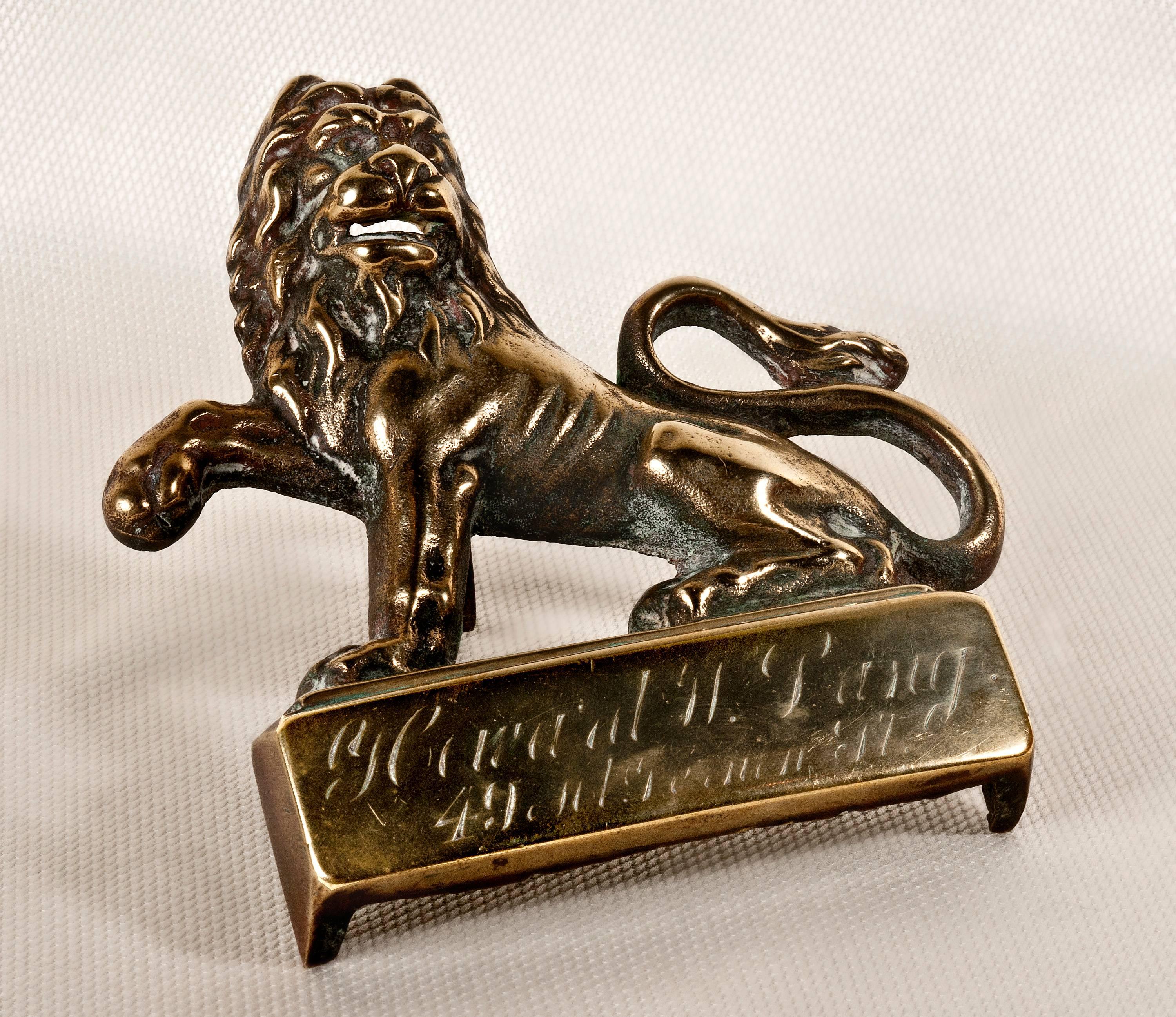 English Lion Door Marker at 1stDibs