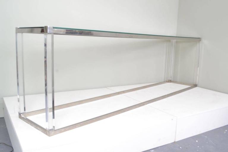 Overscale Perspex and Chrome Console, Italy, circa 1970 For Sale at 1stdibs