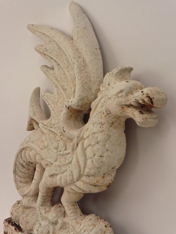Pair of Iron Bas-Relief Griffins, circa 1900 For Sale at 1stDibs