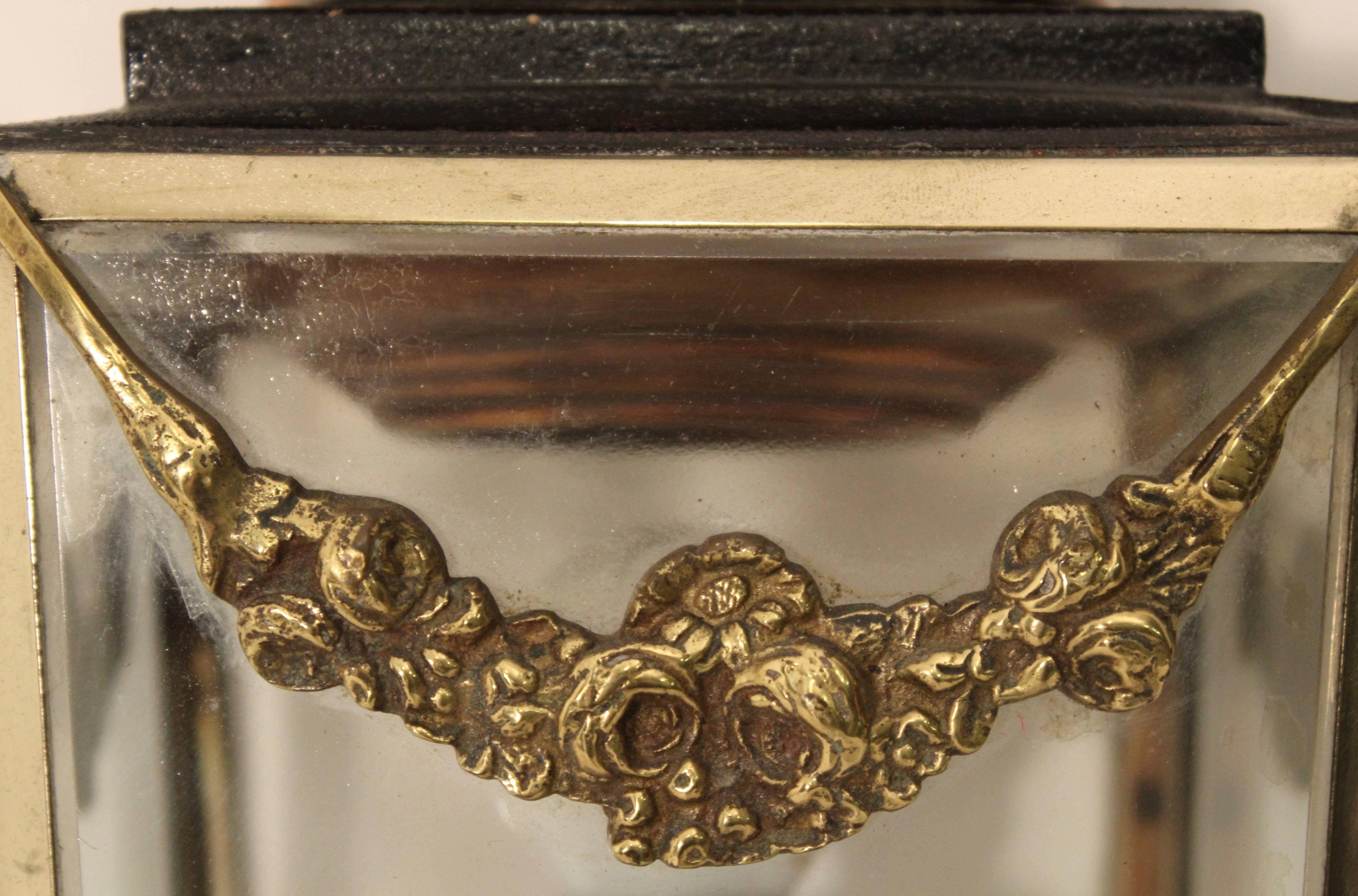 Pair of French Brass and Copper Coach Lanterns, circa 1910 at 1stDibs