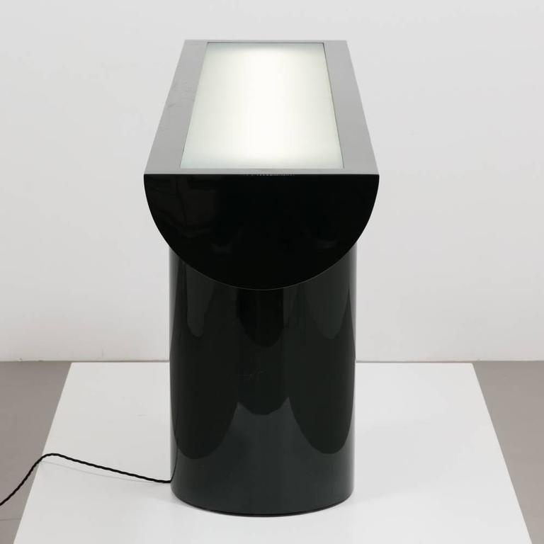 Lacquered Cantilevered Console Lightbox, 1970s at 1stDibs