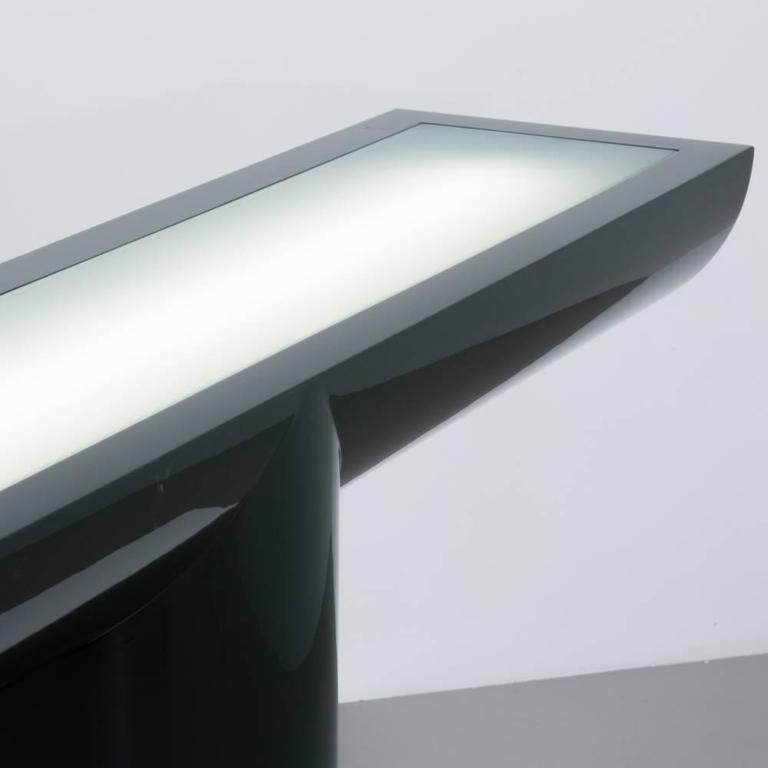Lacquered Cantilevered Console Lightbox, 1970s at 1stDibs