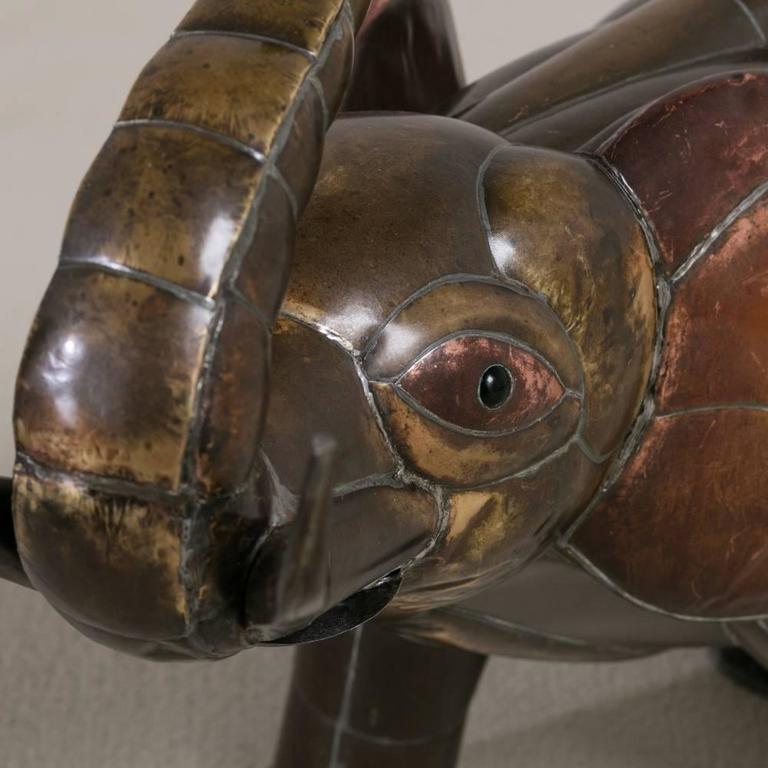 Copper Elephant Sculpture by Sergio Bustamante For Sale at 1stDibs