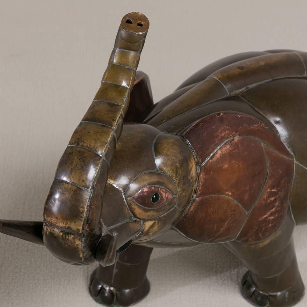 Copper Elephant Sculpture by Sergio Bustamante For Sale at 1stdibs