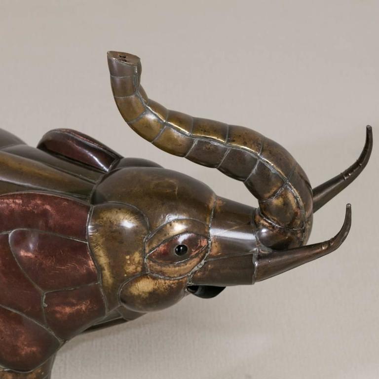 Copper Elephant Sculpture by Sergio Bustamante For Sale at 1stDibs