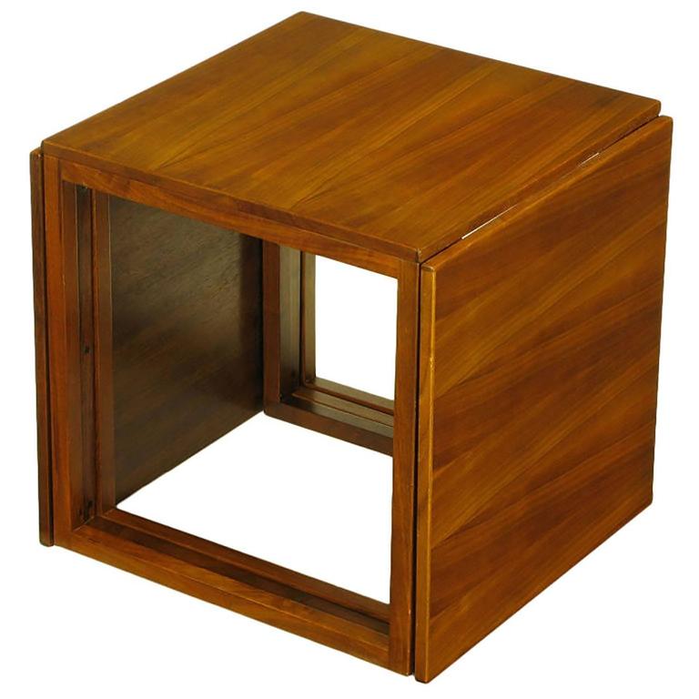 Trio of Kai Kristiansen Nesting Cube Tables in Teak For Sale at 1stdibs