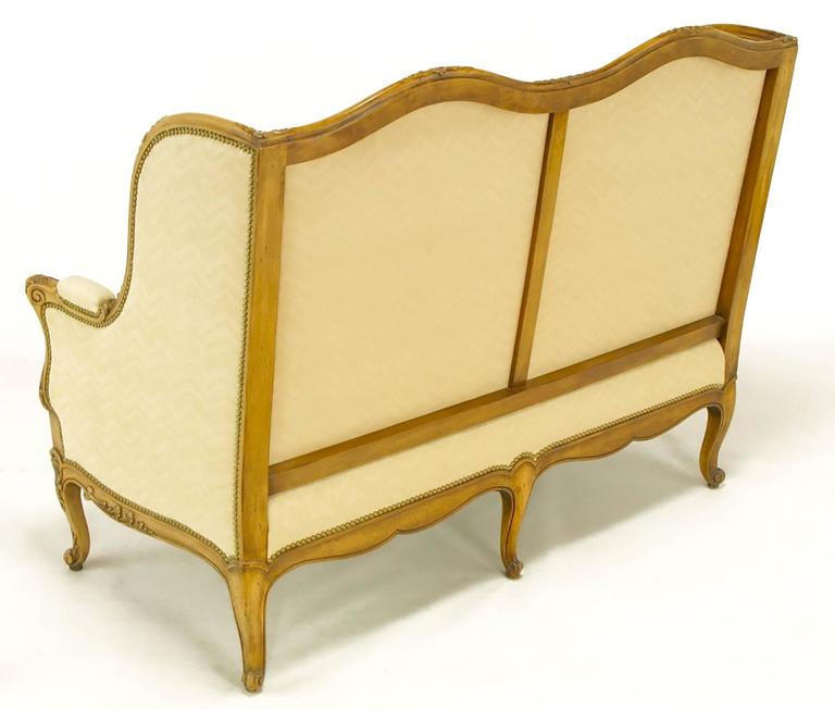 Yale Burge Louis XV Wingback Settee For Sale at 1stDibs