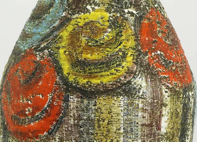 Raymor Italian Hand Glazed Colorful Abstract Ceramic Table Lamp For ...