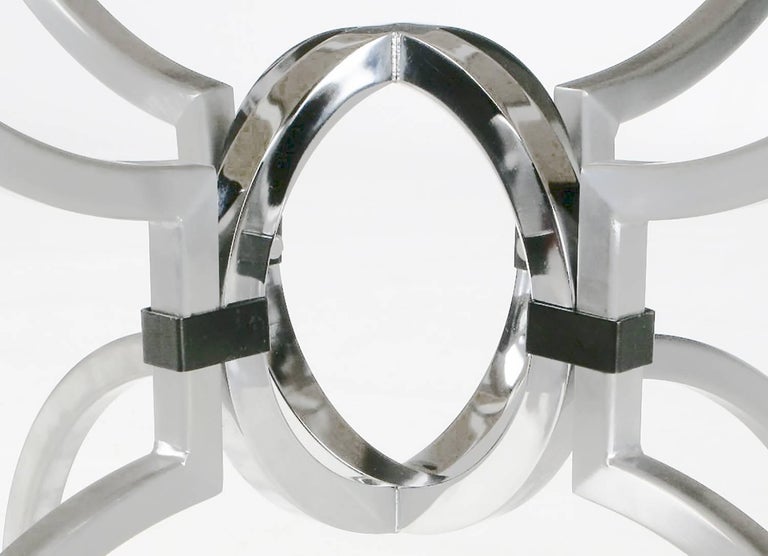 Jay Spectre Eclipse Dining Table in White Oak and Steel at 1stDibs