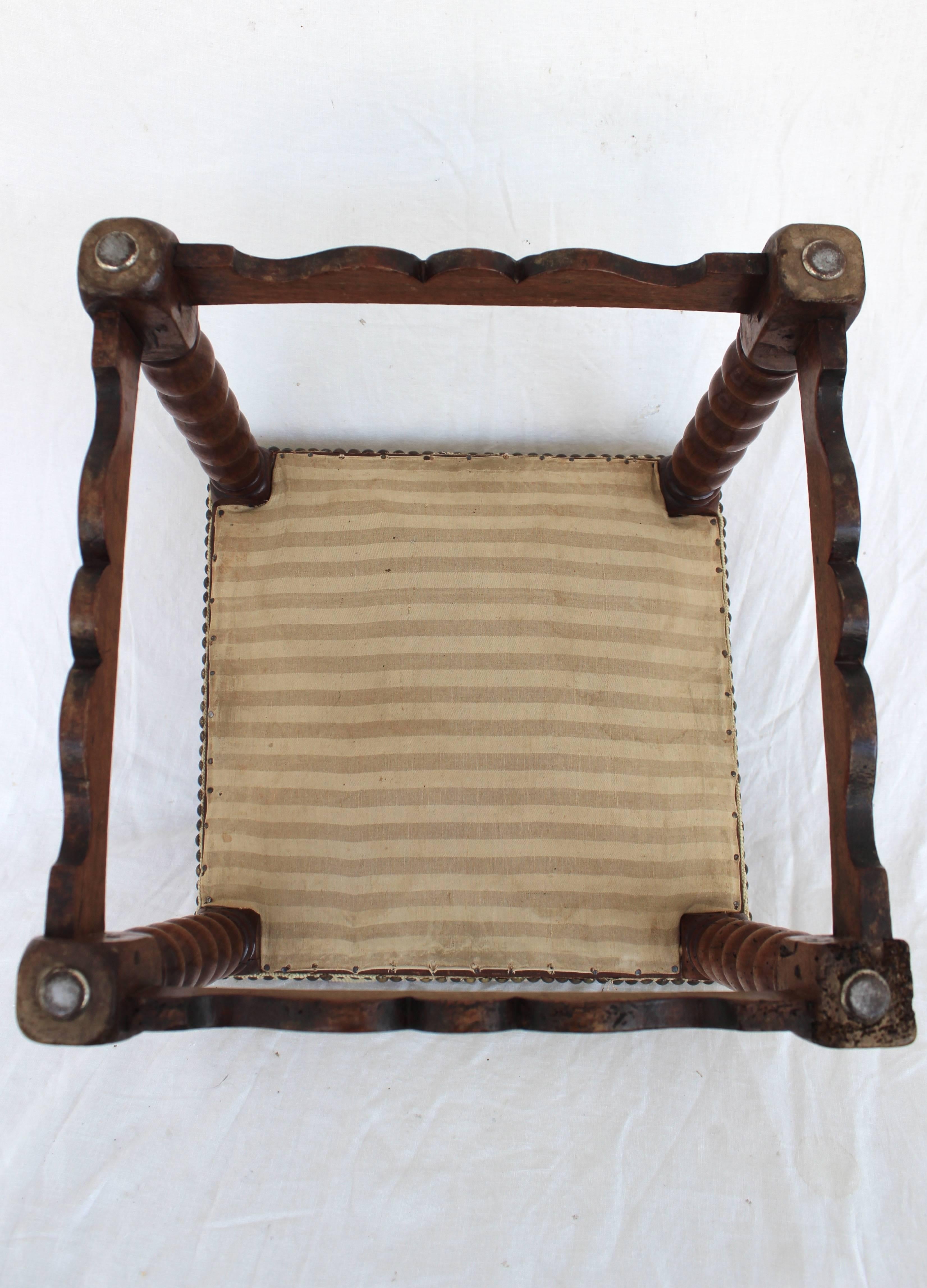 19th Century Turned Wood Stool at 1stDibs