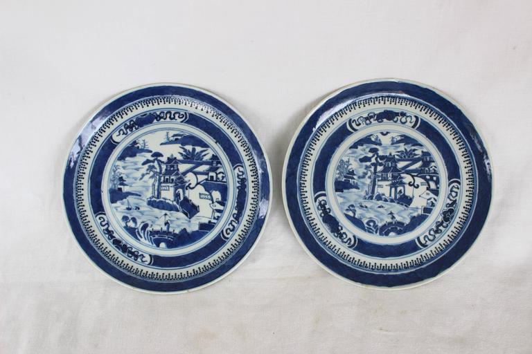 Collection of 11 Chinese Blue and White Plates at 1stDibs