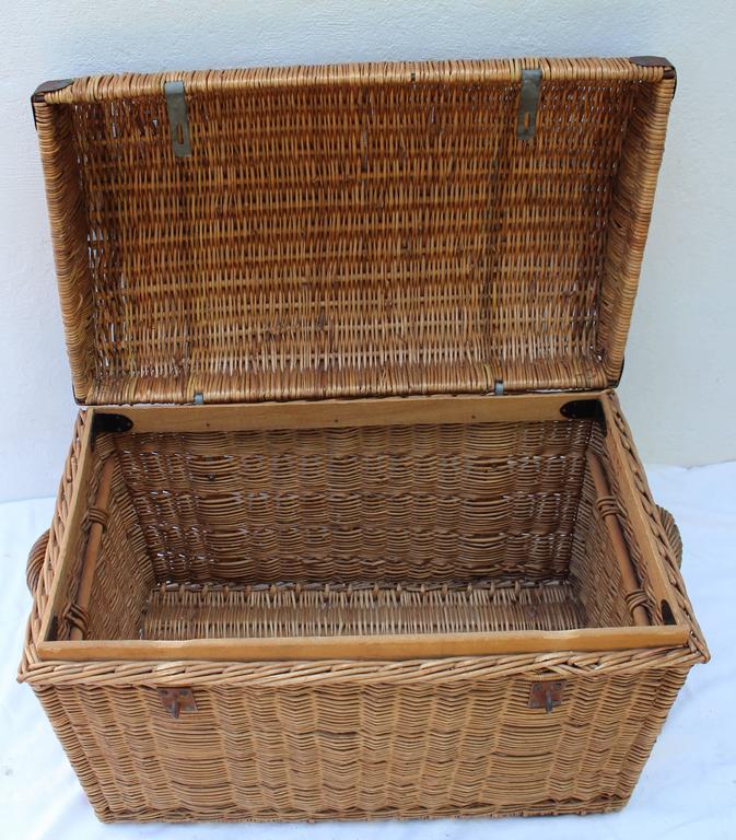 Large Wicker Hamper at 1stDibs