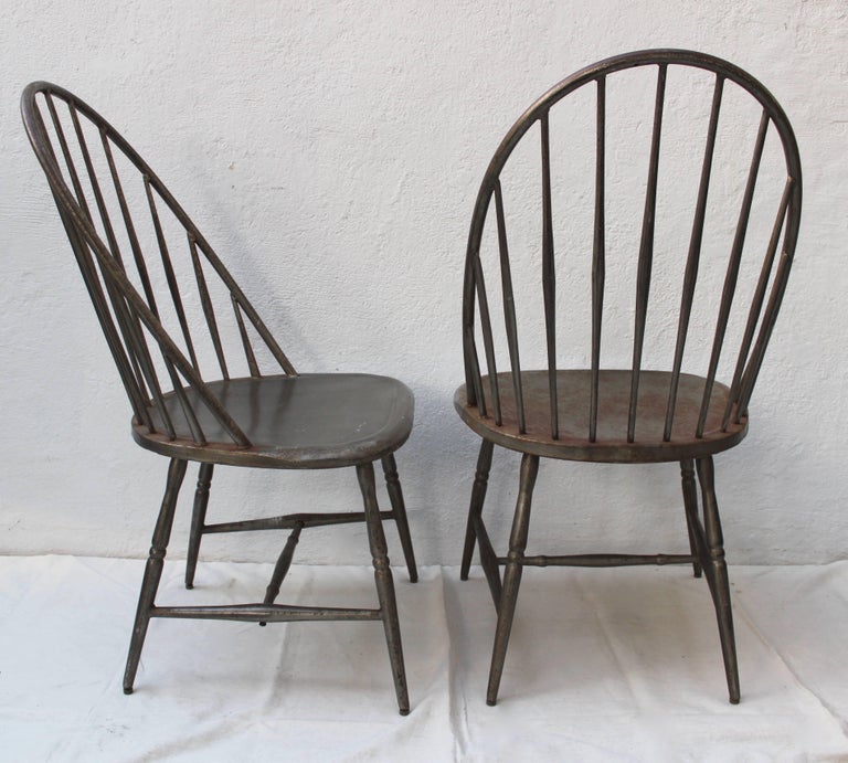 Set of Four Metal Windsor Chairs at 1stDibs
