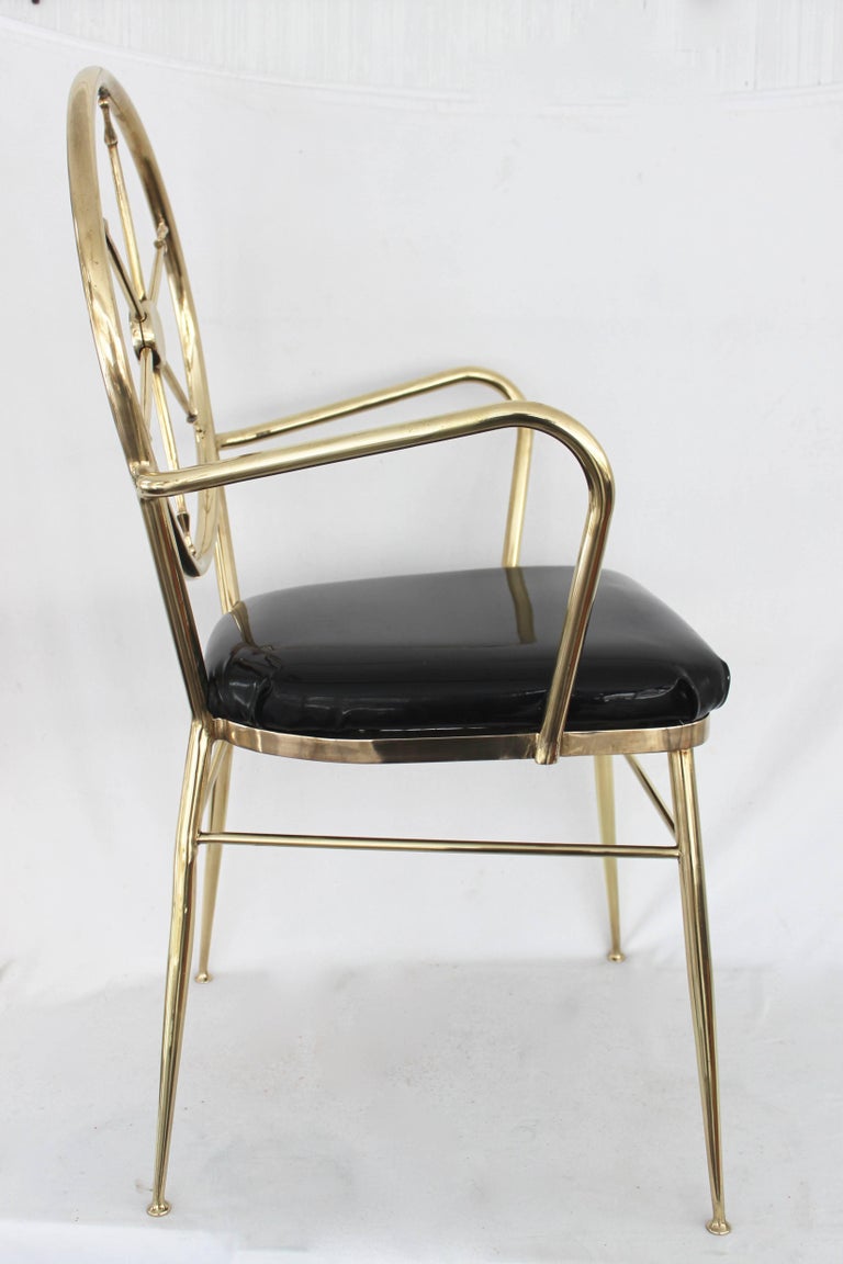 Set of Four Italian Gio Ponti Style Compass Back Chairs For Sale at ...