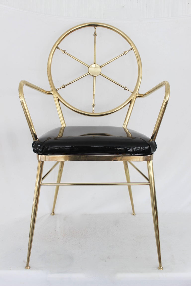 Set of Four Italian Gio Ponti Style Compass Back Chairs For Sale at ...