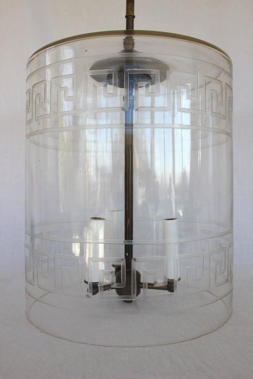 Three Cylindrical Pendant Fixtures at 1stDibs