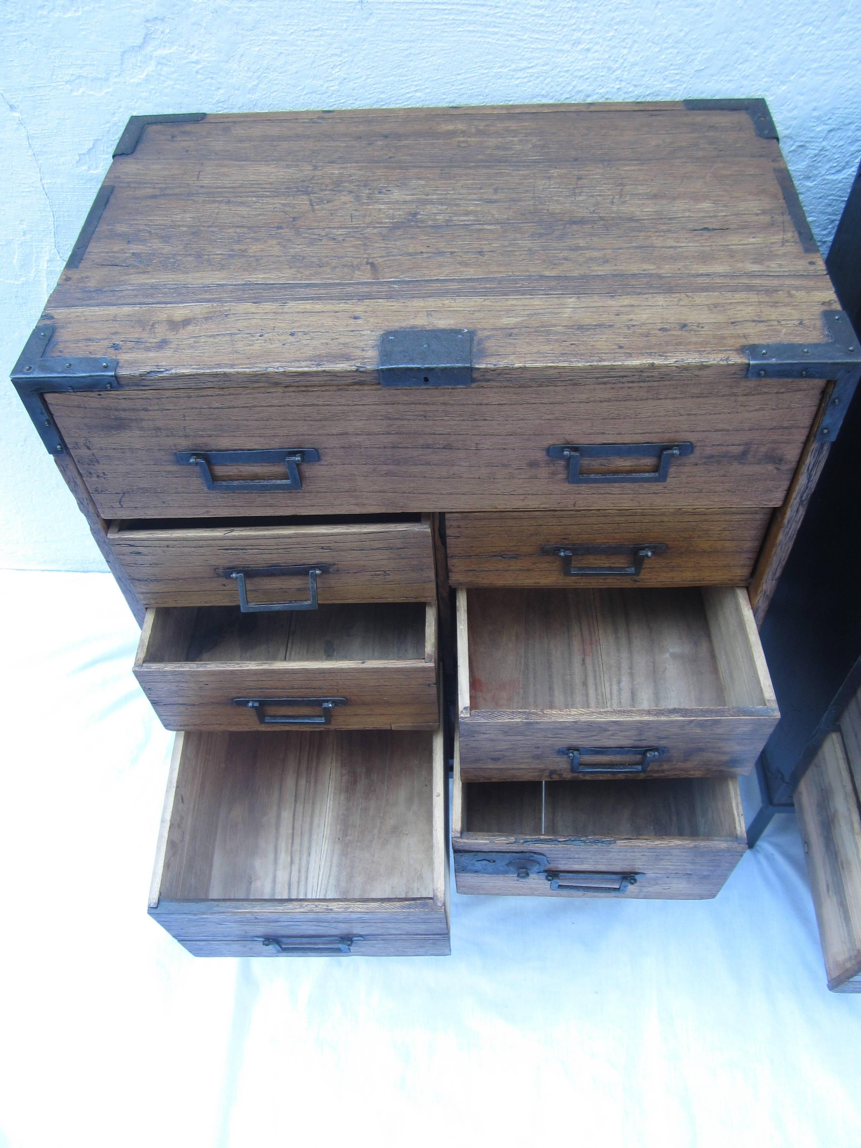 Pair of Tansu Nightstands at 1stDibs