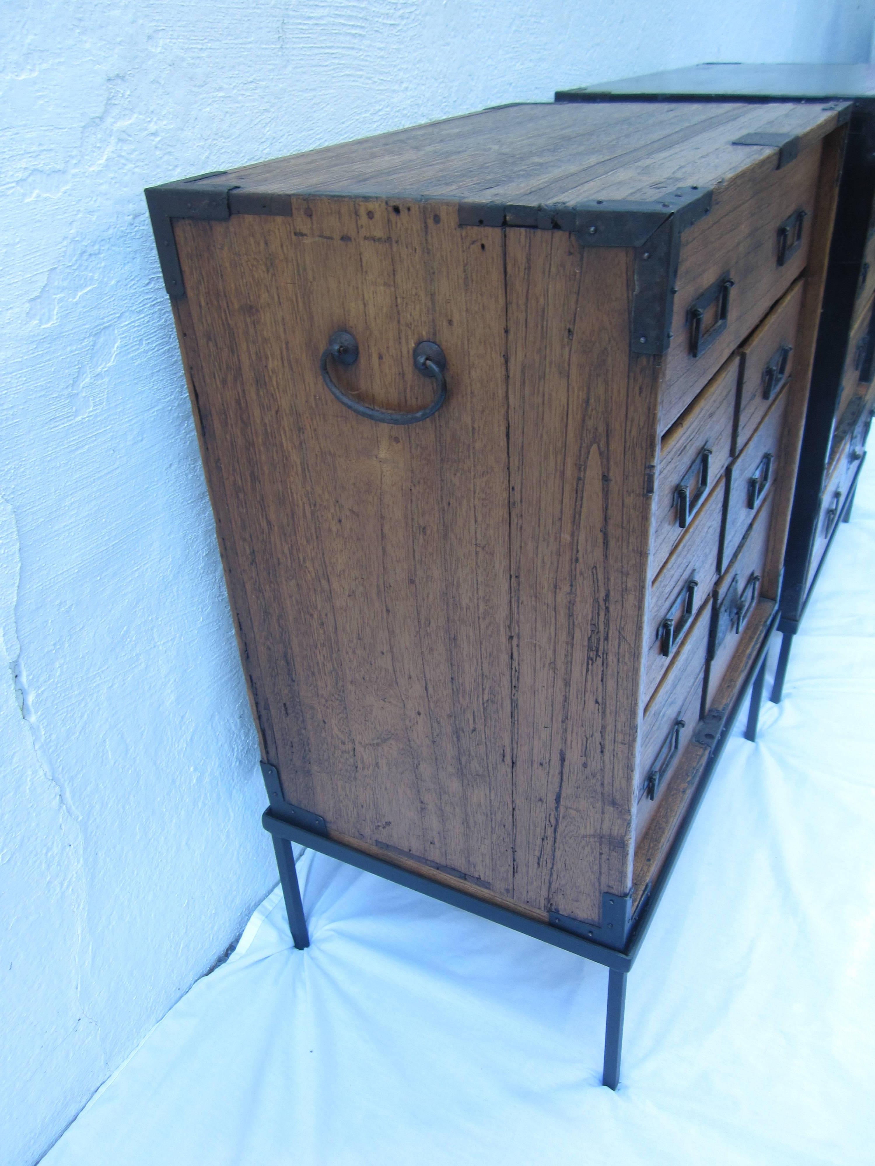 Pair of Tansu Nightstands at 1stDibs