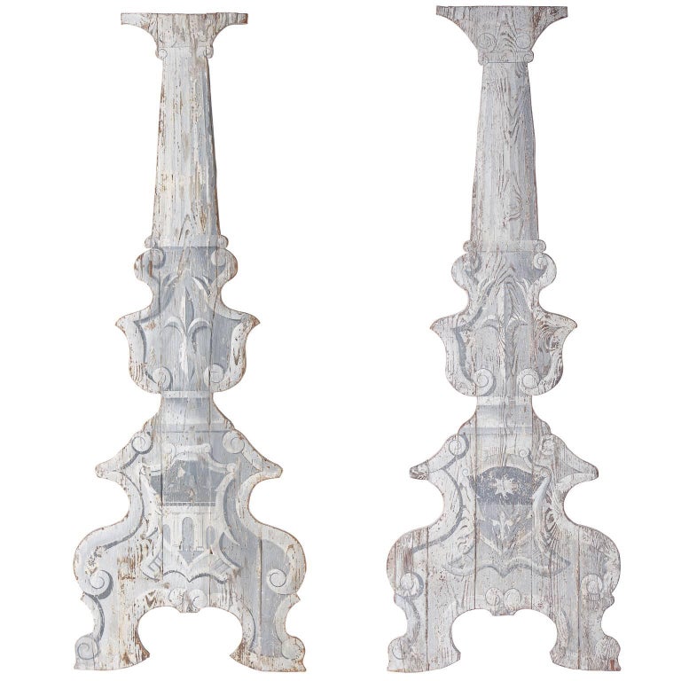 Pair of Italian Painted Stage Set Columns, circa 1890 For Sale at ...