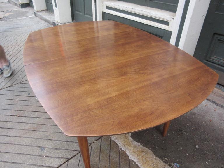 American Walnut Boat Shaped Dining Table at 1stDibs