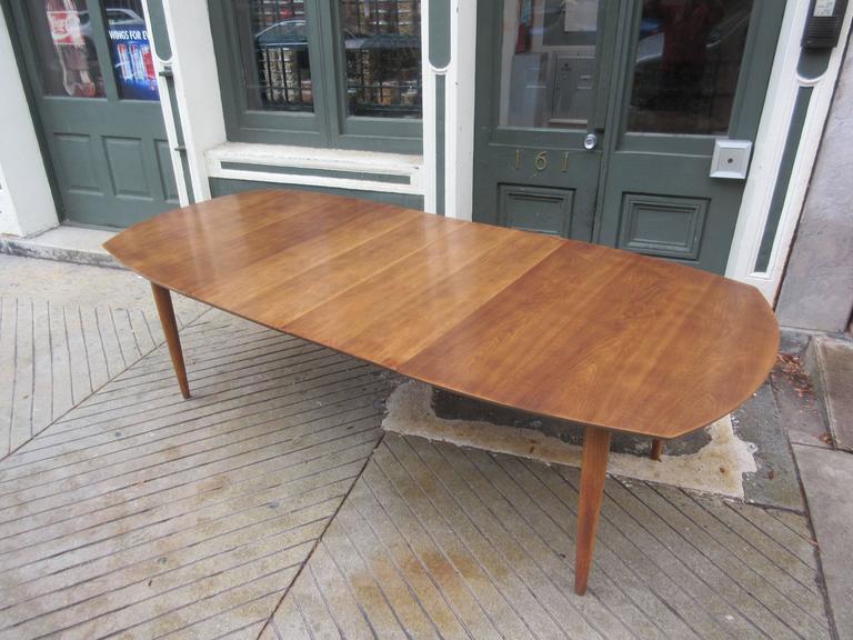 American Walnut Boat Shaped Dining Table at 1stDibs