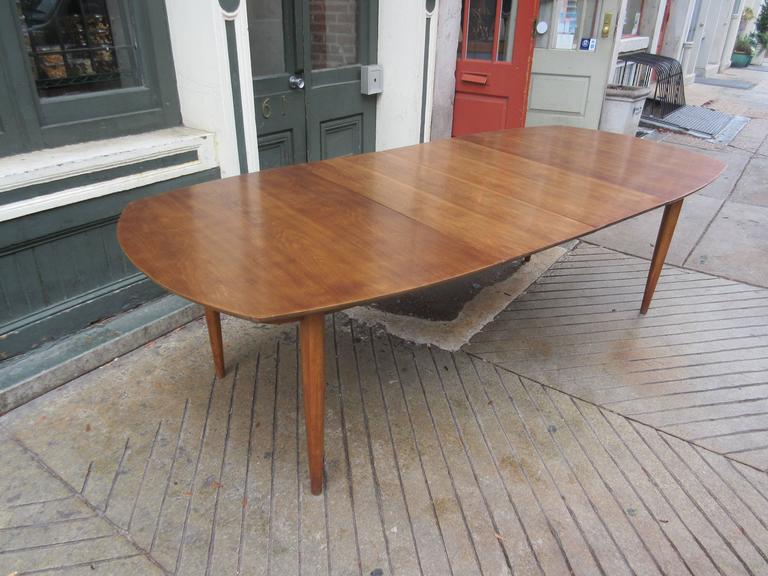 American Walnut Boat Shaped Dining Table at 1stDibs