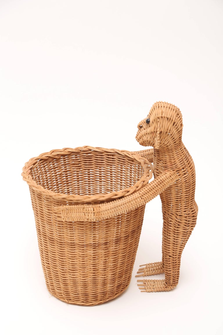 Mario Lopez Torres Monkey Waste Basket or Trash Can at 1stDibs | monkey ...