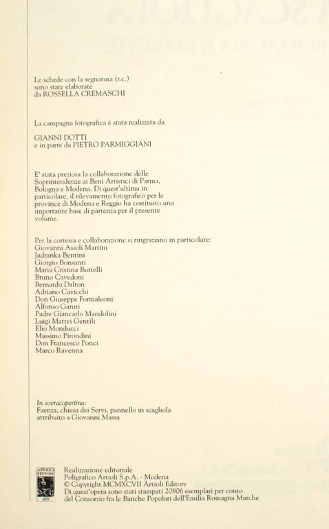 Maestri Della Scagliola in Emilia Romagna e Marche First Edition For ...