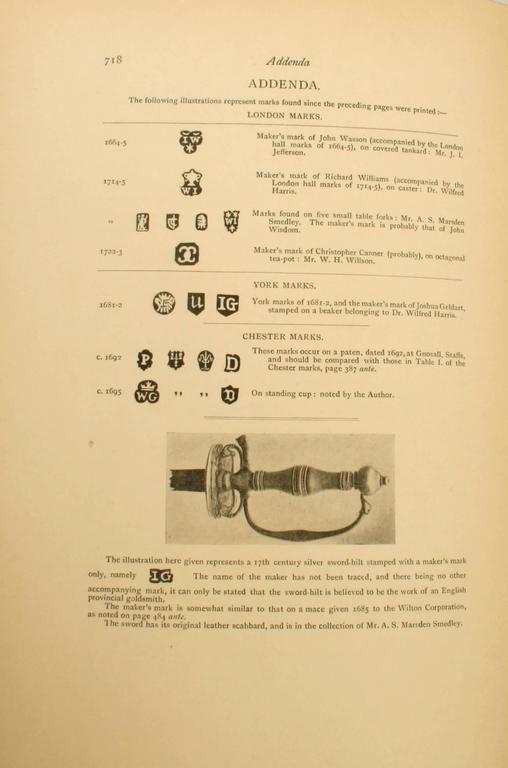 English Goldsmiths and Their Marks by Sir Charles J. Jackson For Sale ...