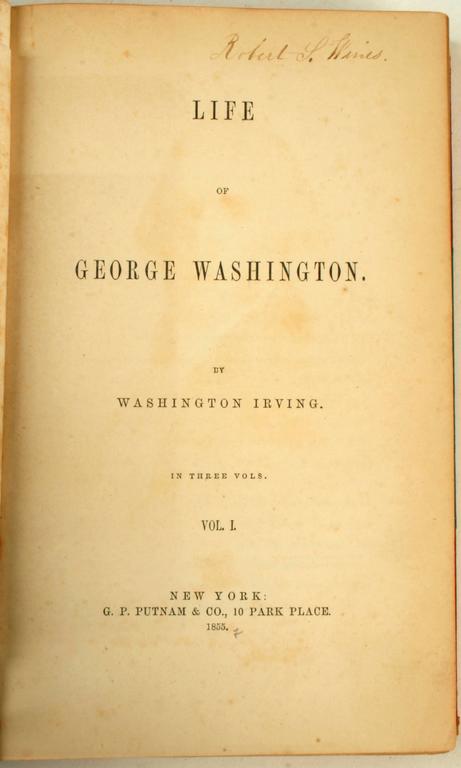Life of George Washington by Washington Irving, Rare Five Volumes at ...