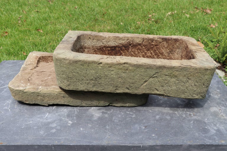 Hand-Carved Belgian Limestone Planter at 1stDibs