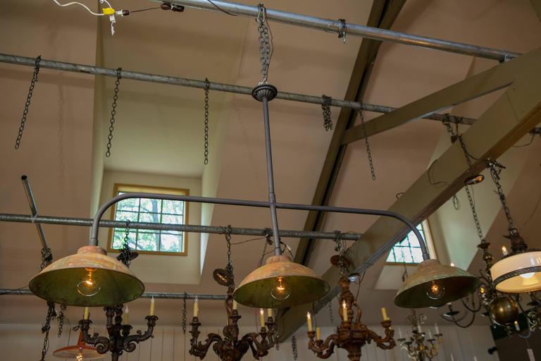 Custom Industrial Copper and Iron Kitchen Island or Billiard Light at ...
